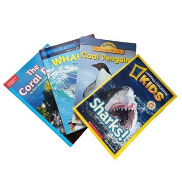Toys | Educational Childrens Book Bundle Planet Ocean Life Sharks ...
